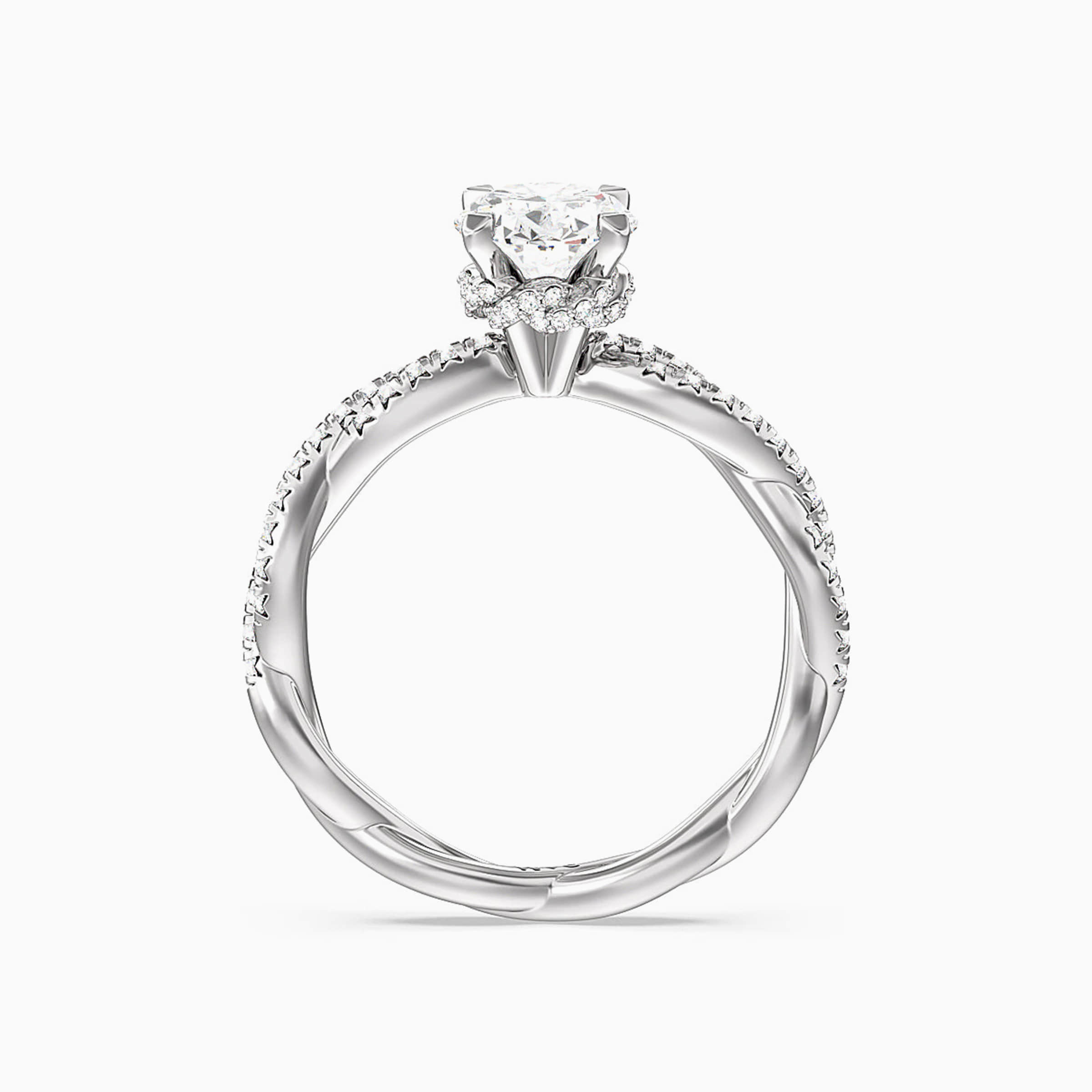DR Engagement RingsDR BELIEVE Oval-cut Twisted Engagement RingA man can ...