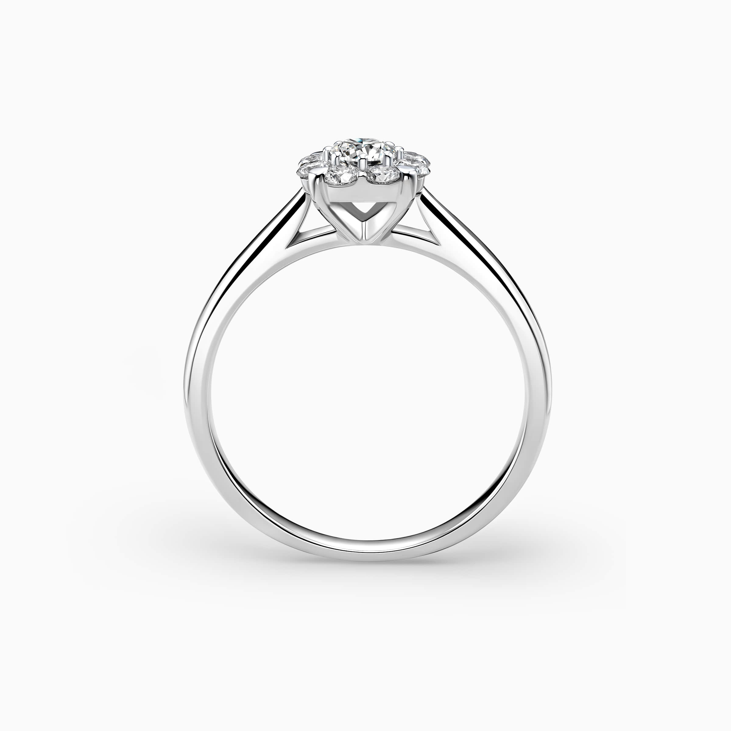 Diamond Halo Promise Ring for Girlfriend - Darry Ring