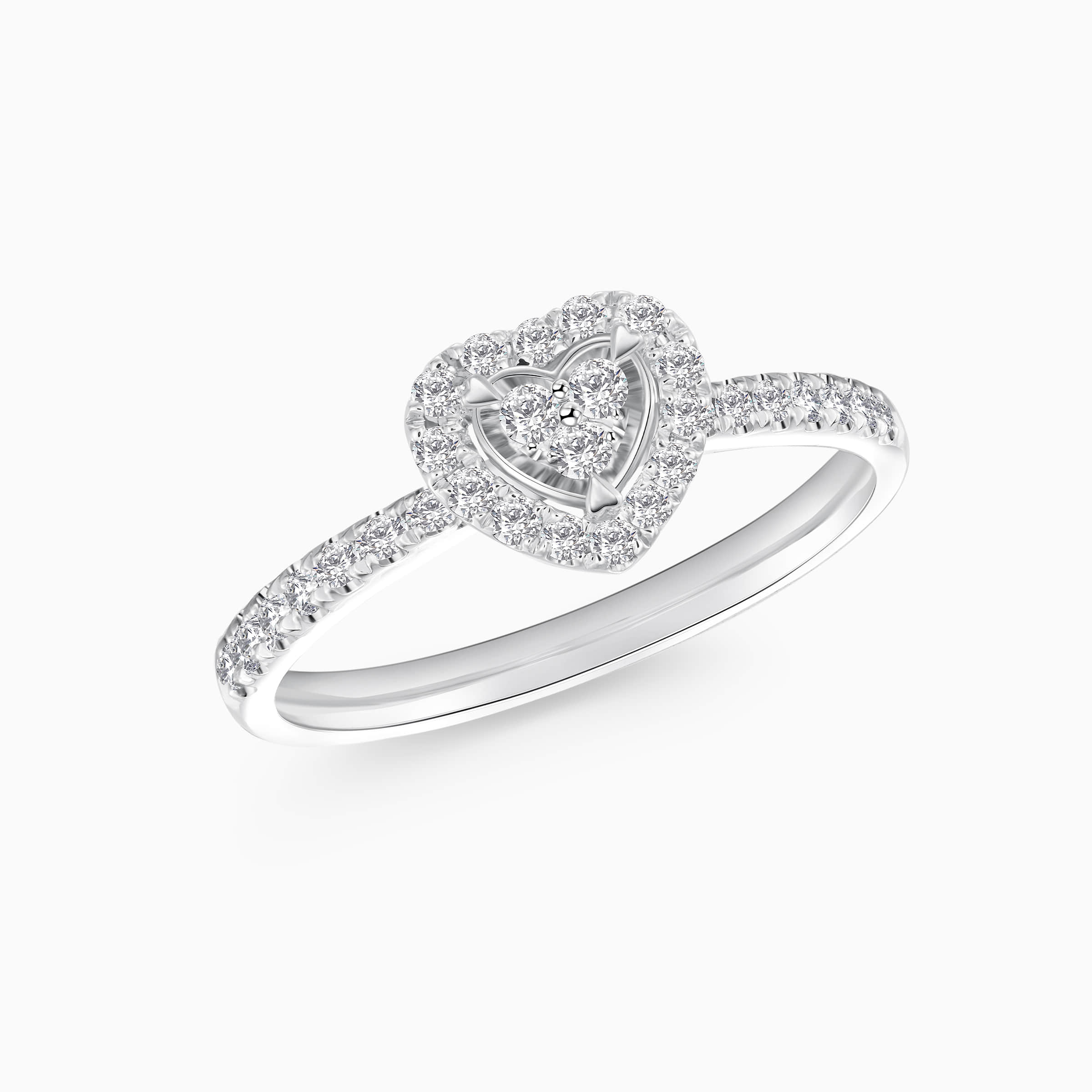 Diamond Heart Shaped Engagement Ring for Women - Darry Ring