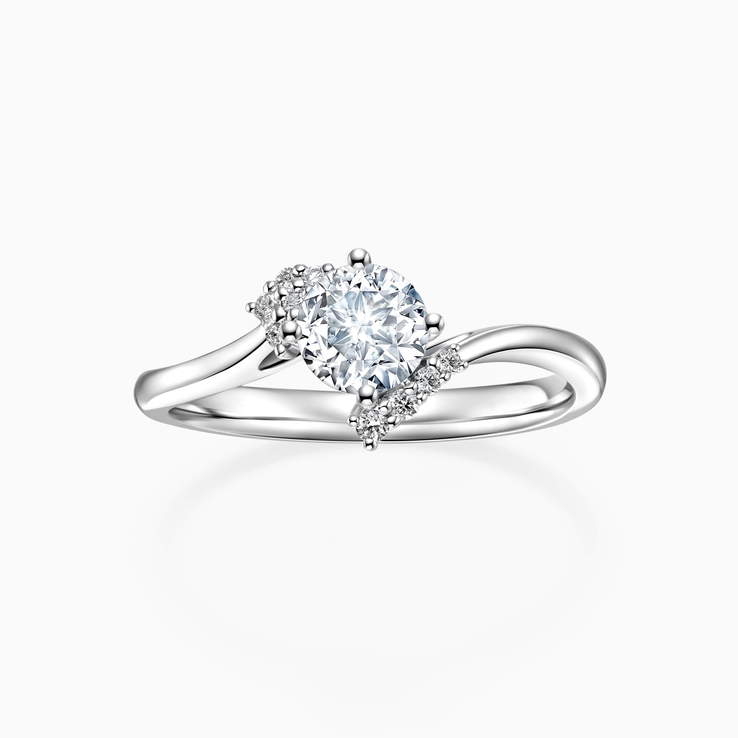 Diamond Bypass Engagement Rings - Darry Ring