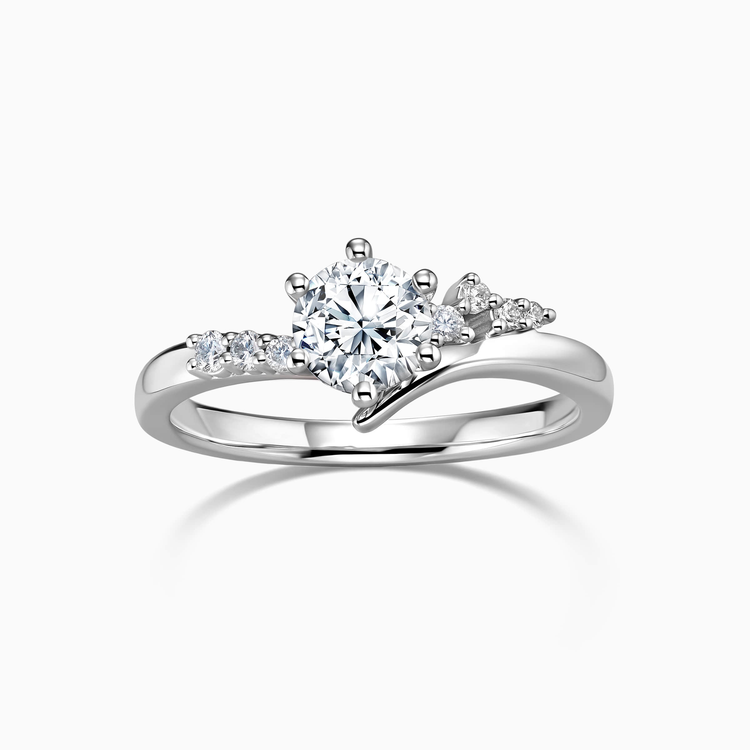 Diamond Bypass Engagement Rings - Darry Ring