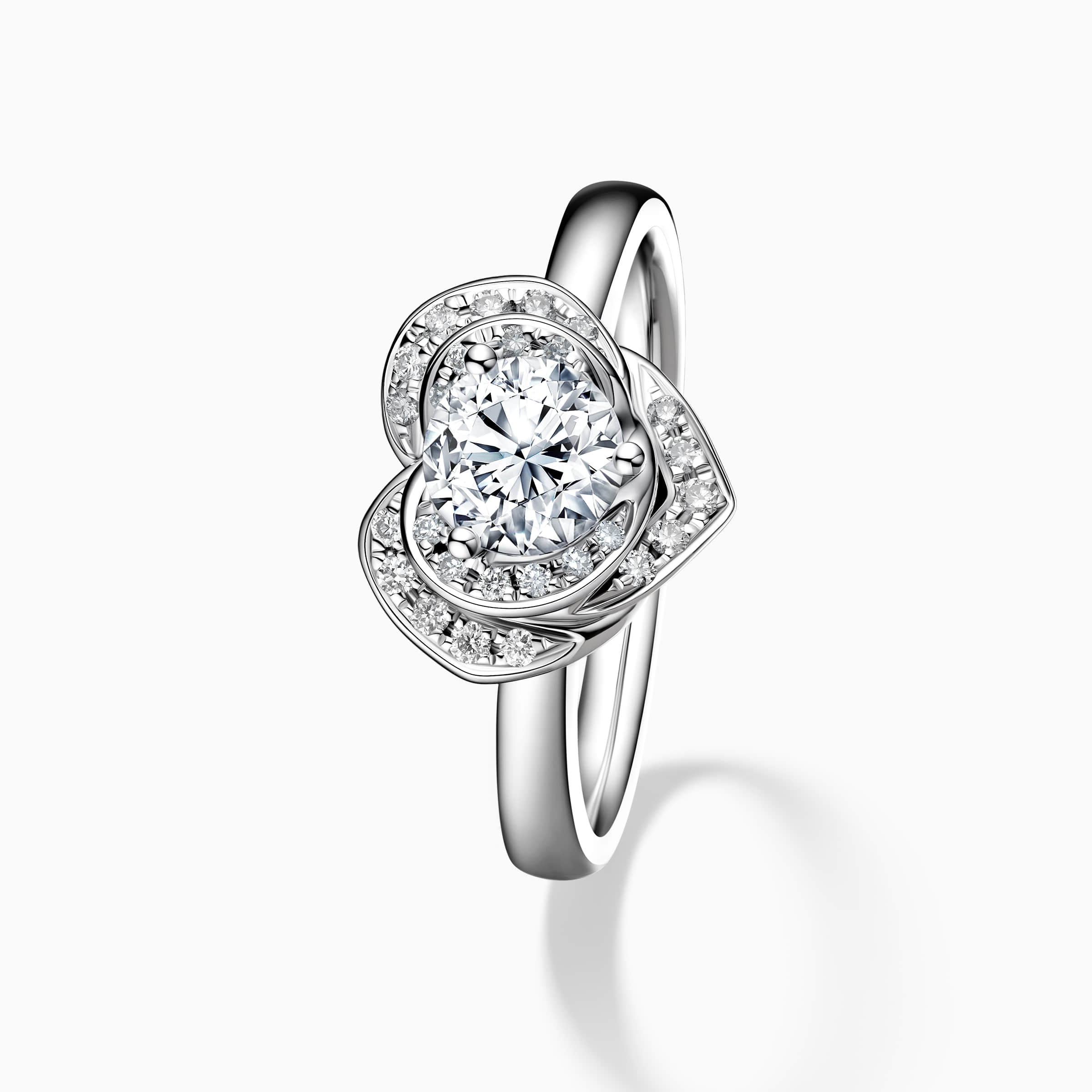 Diamond Heart Shaped Engagement Ring Design | Darry Ring