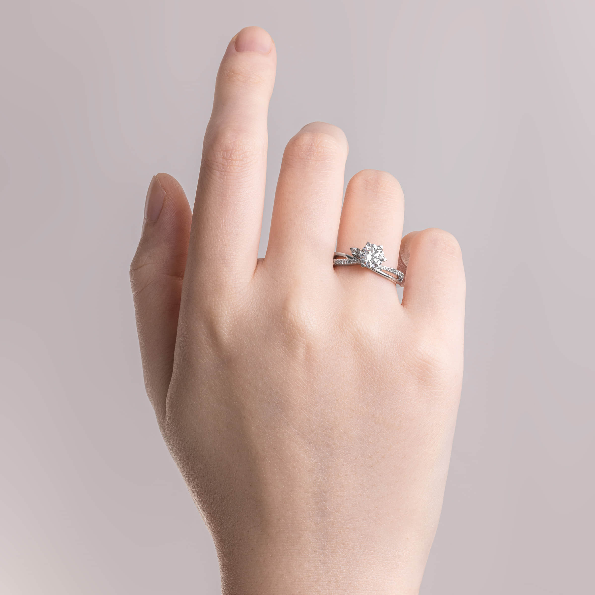 2 Stone Promise Ring with Split Shank - Darry Ring