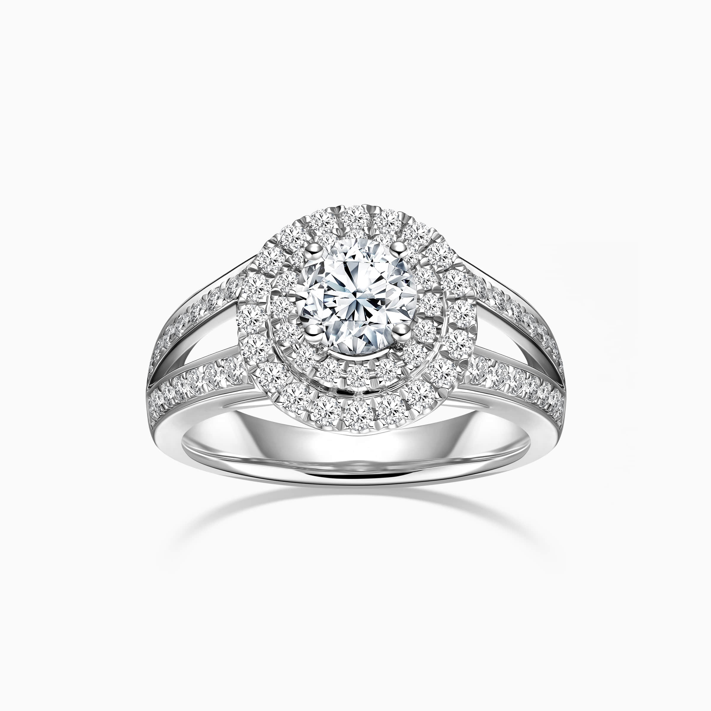 Double Halo Engagement Ring Luxury | Darry Ring