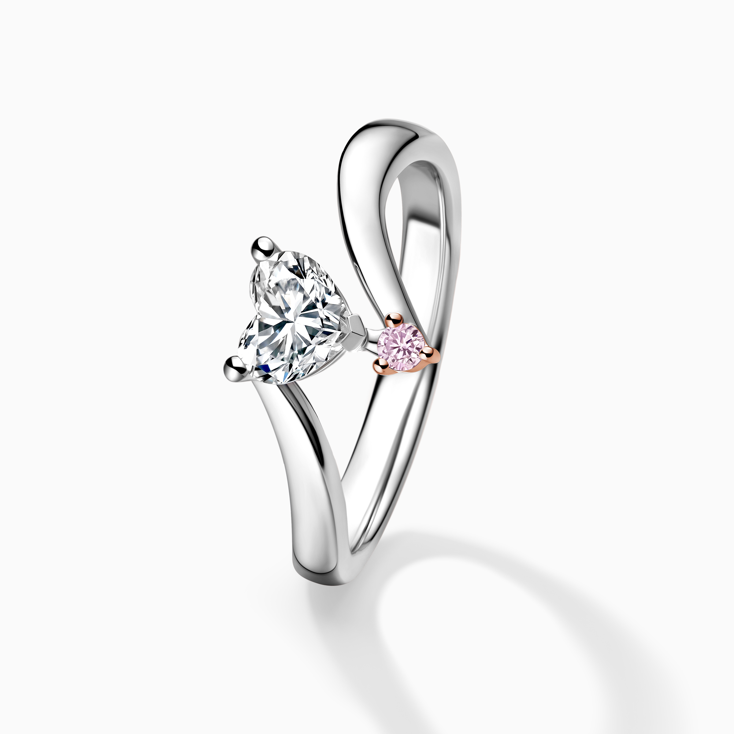 Pink Diamond Engagement Ring Heart Shape | Darry Ring