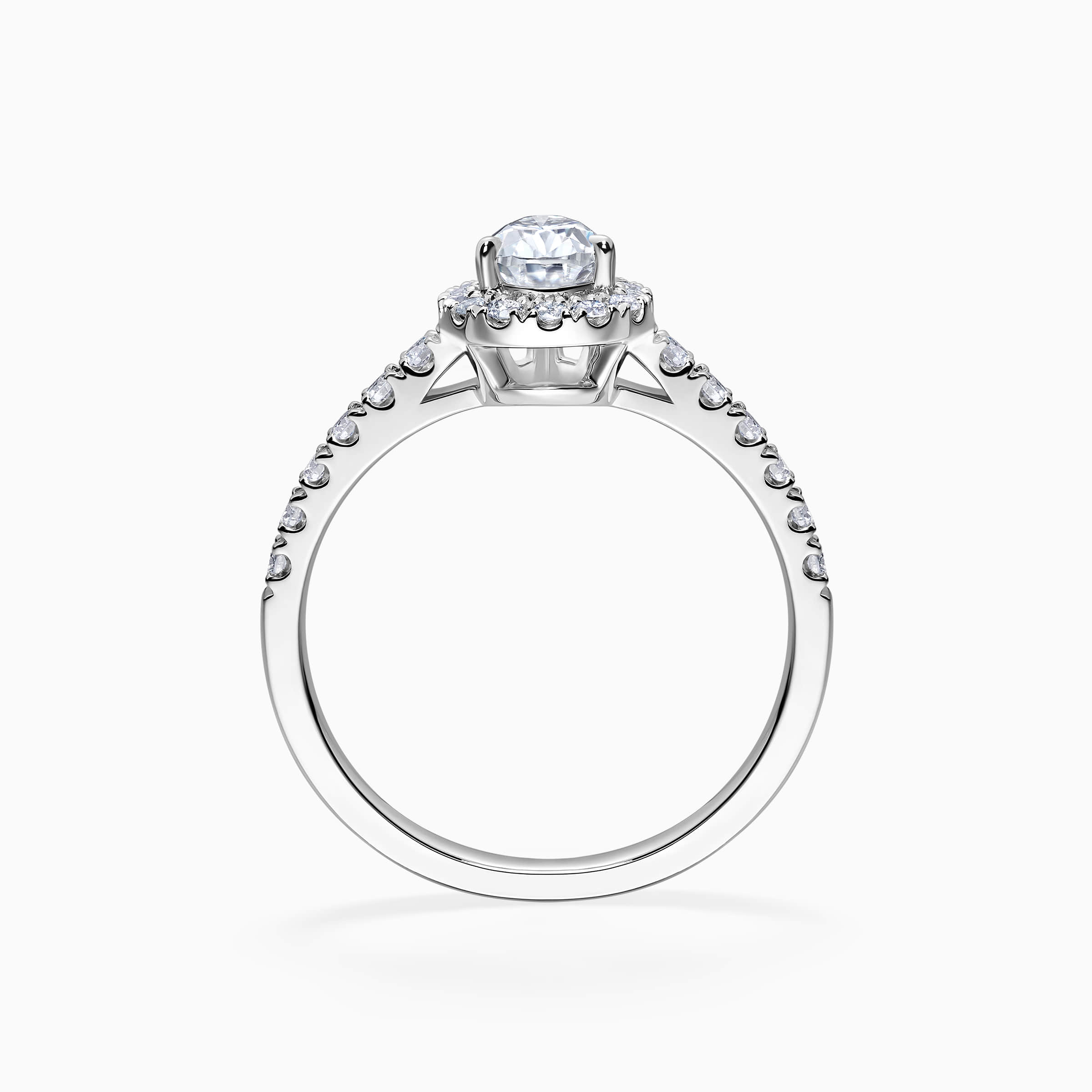 Pear Halo Engagement Ring Teardrop Diamond - Darry Ring