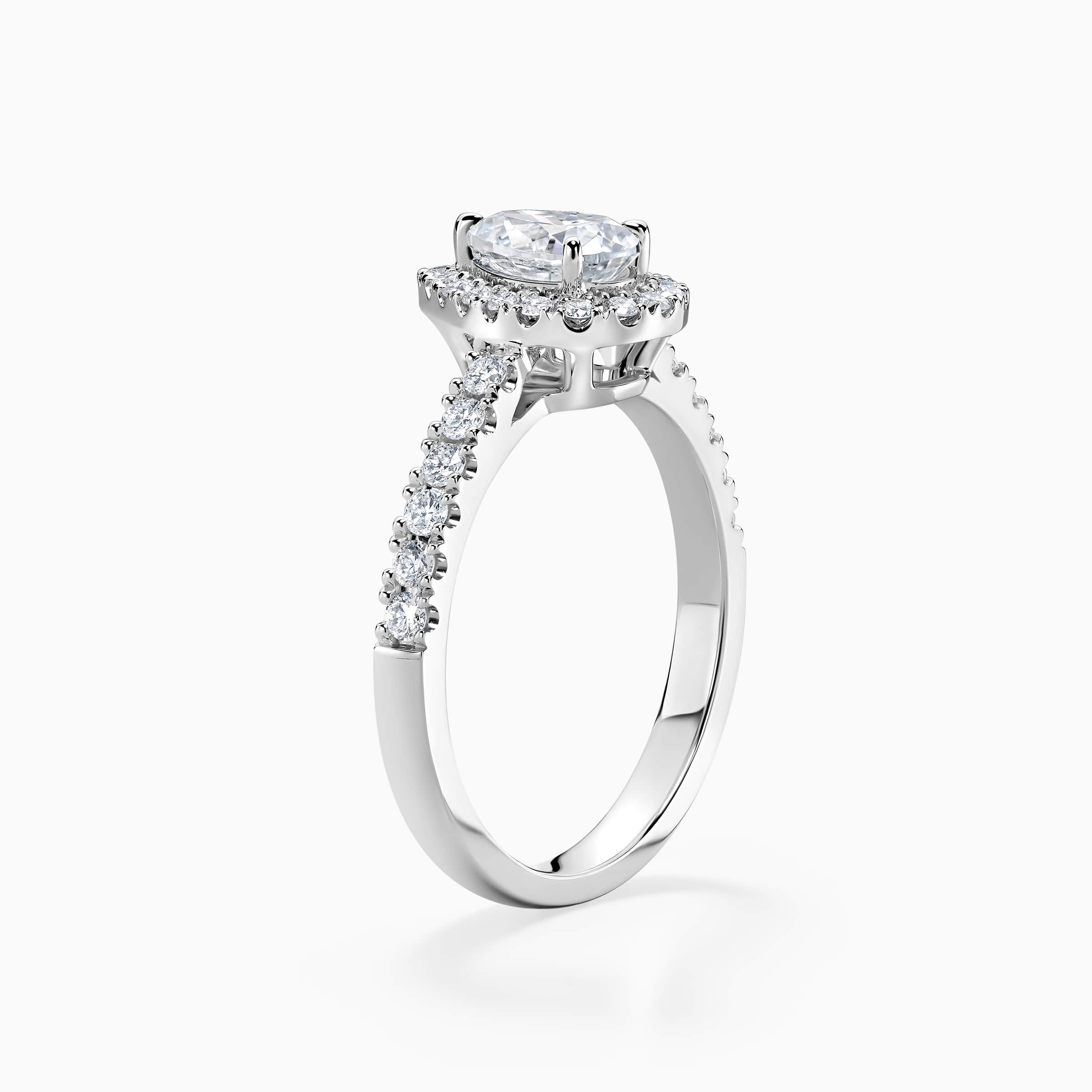 Pear Halo Engagement Ring Teardrop Diamond - Darry Ring
