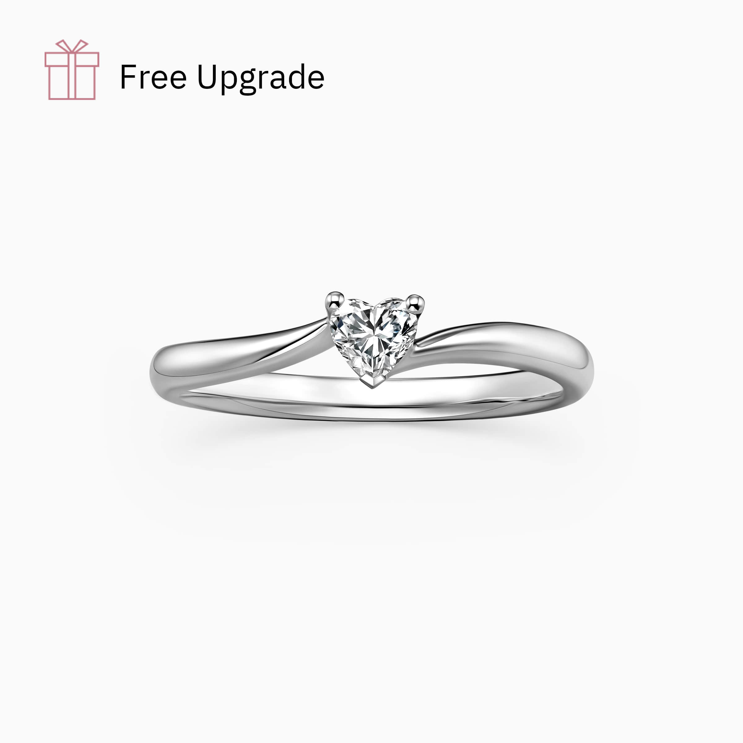 Heart Shaped Diamond Bypass Promise Ring - Darry Ring