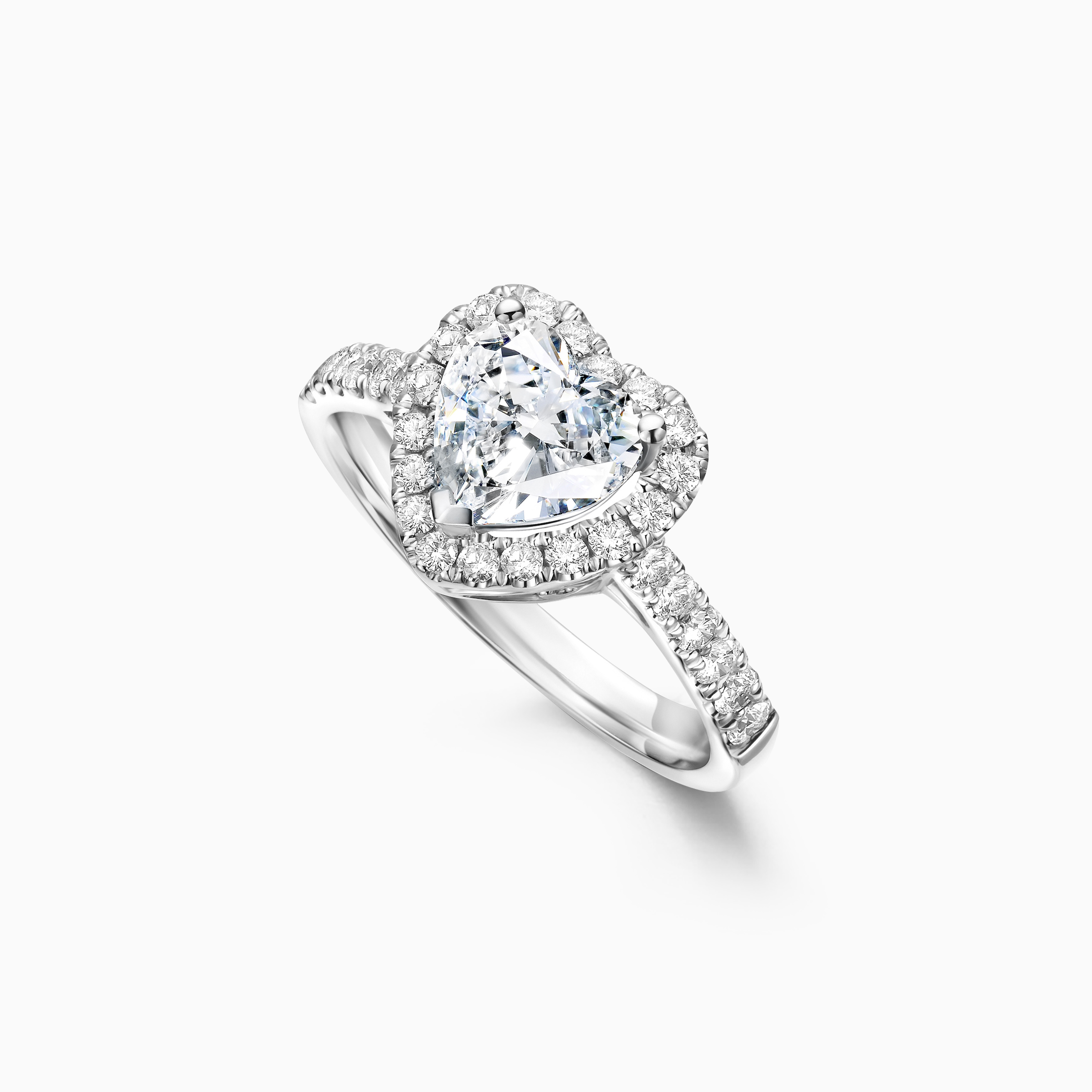 Heart Shaped Engagement Ring With Halo Darry Ring